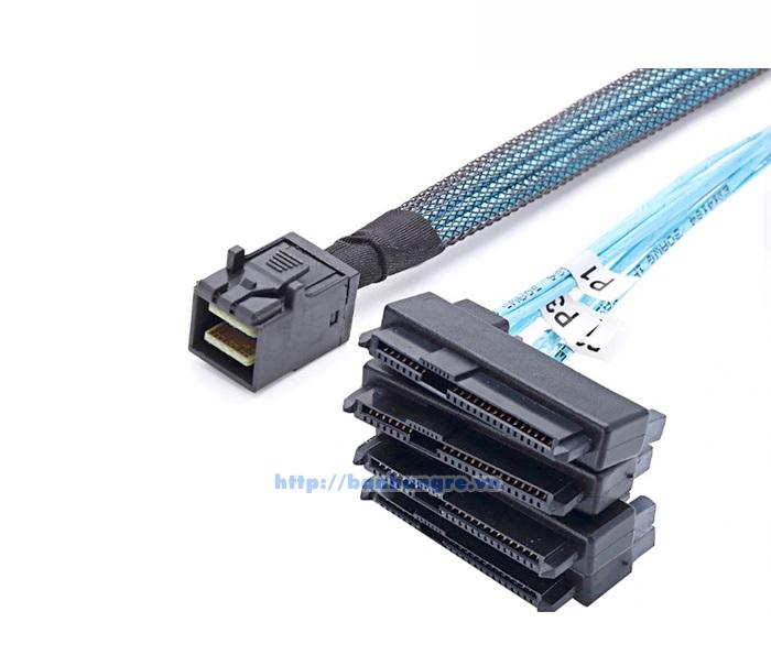 Cable Mini SAS SFF-8643 to 4 SFF-8482 SAS, SATA | Vi Tính Phương Lâm